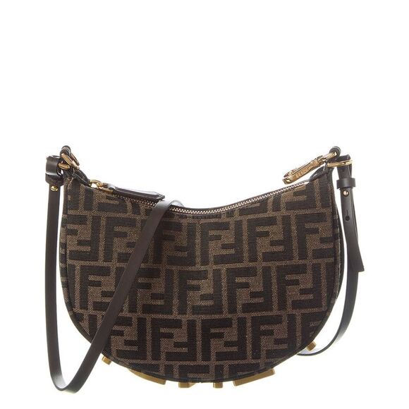 Fendi | Bags | Fendi Fendigraphy Mini Ff Jacquard Hobo Bag Brown | Poshmark